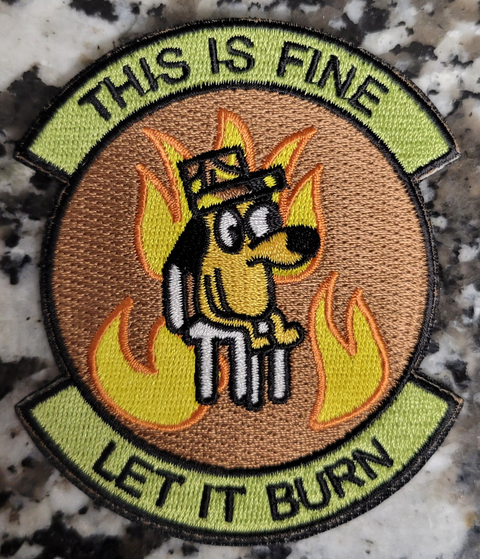 "This is Fine" Military Patch – Fair Use Patches