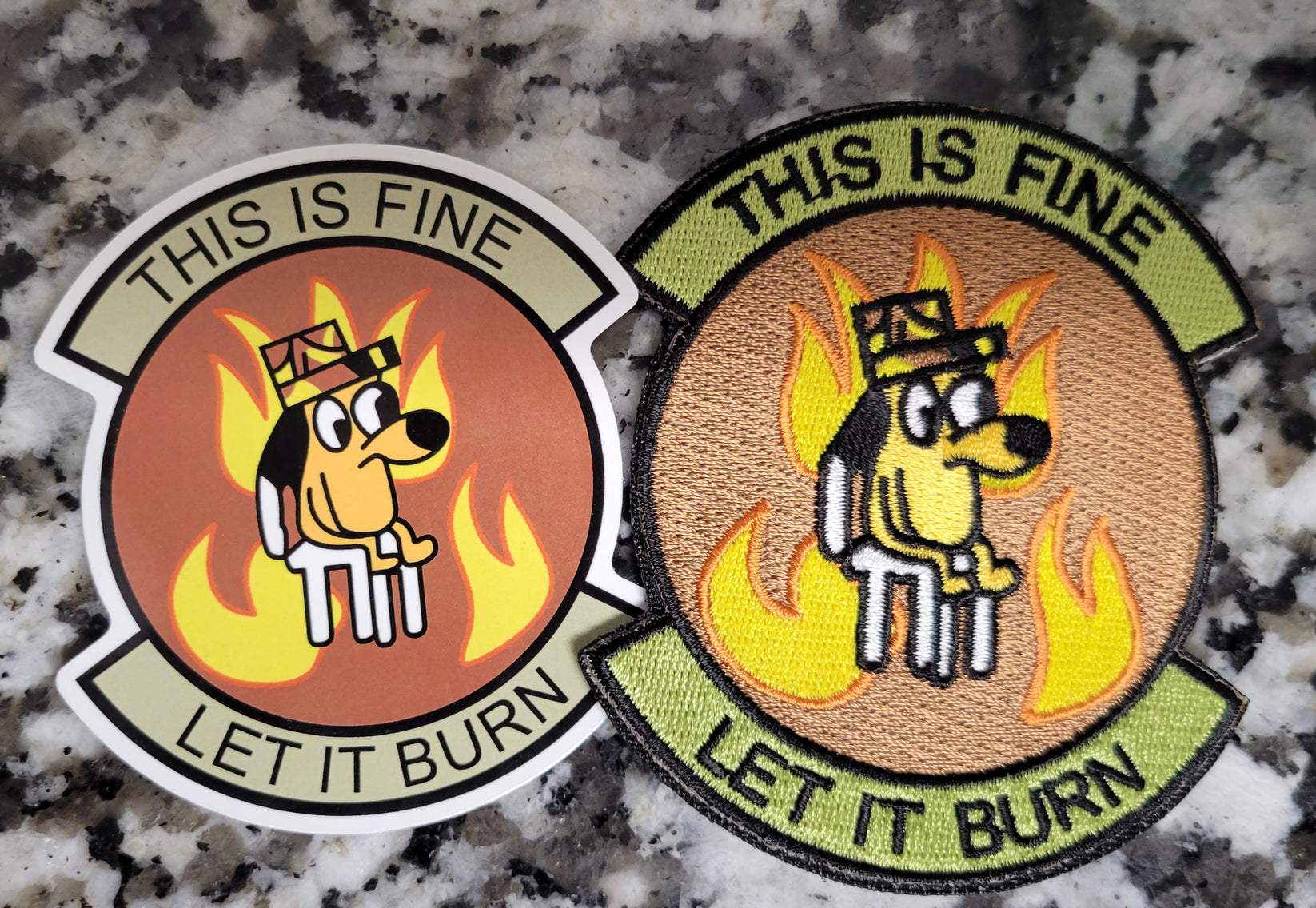 "This is Fine" Military Patch – Fair Use Patches